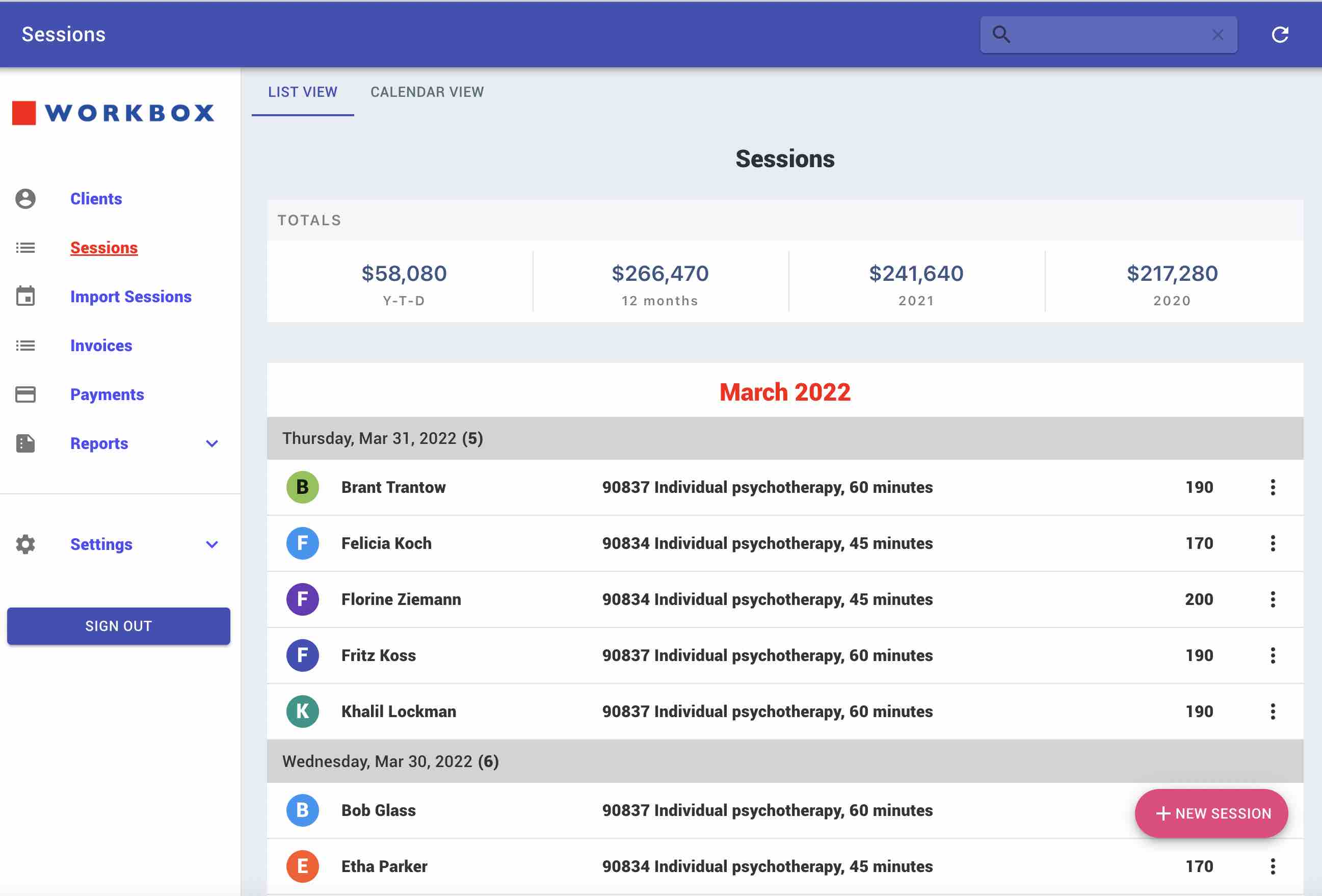 Workbox Billing App