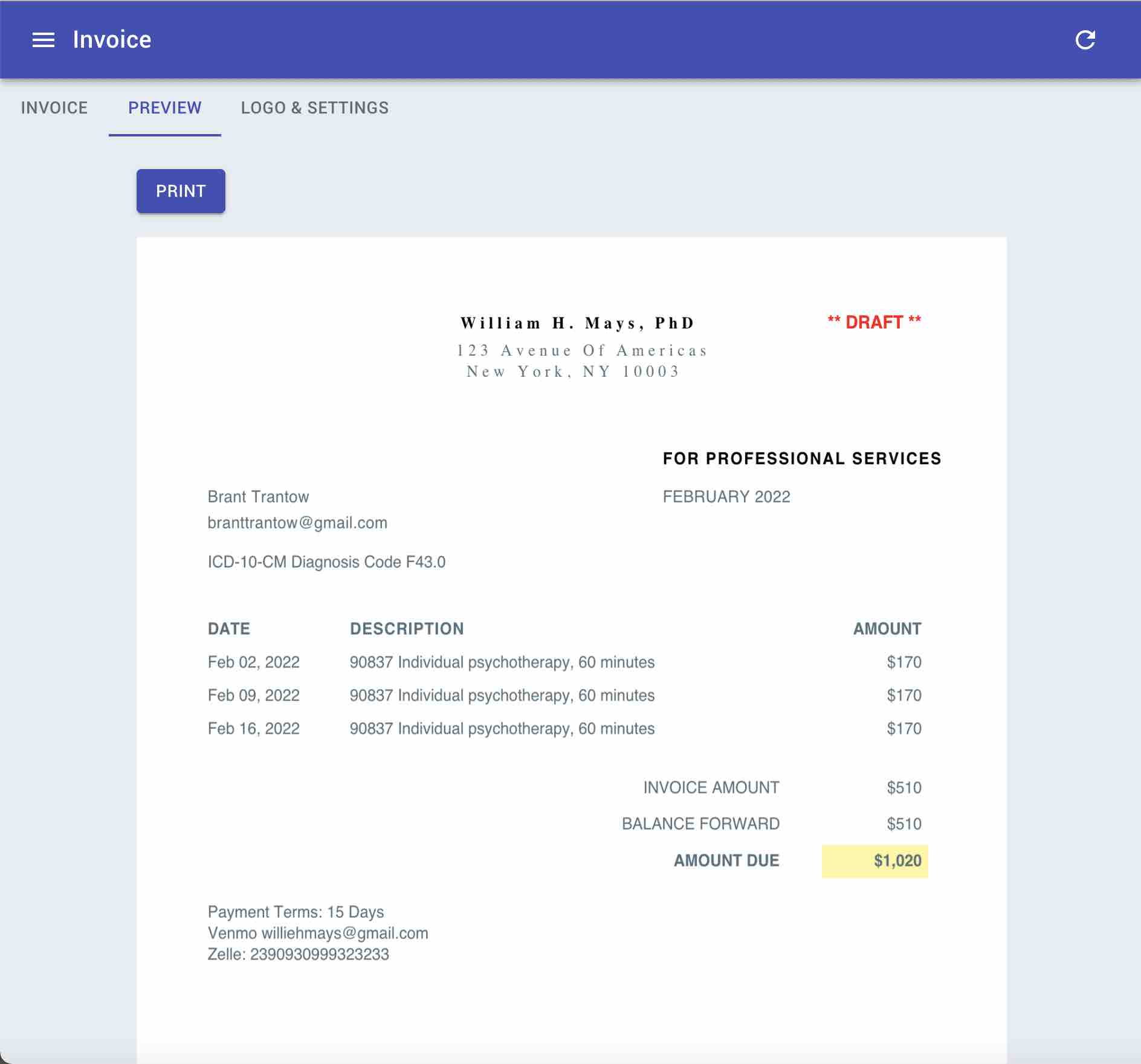 Workbox Billing App